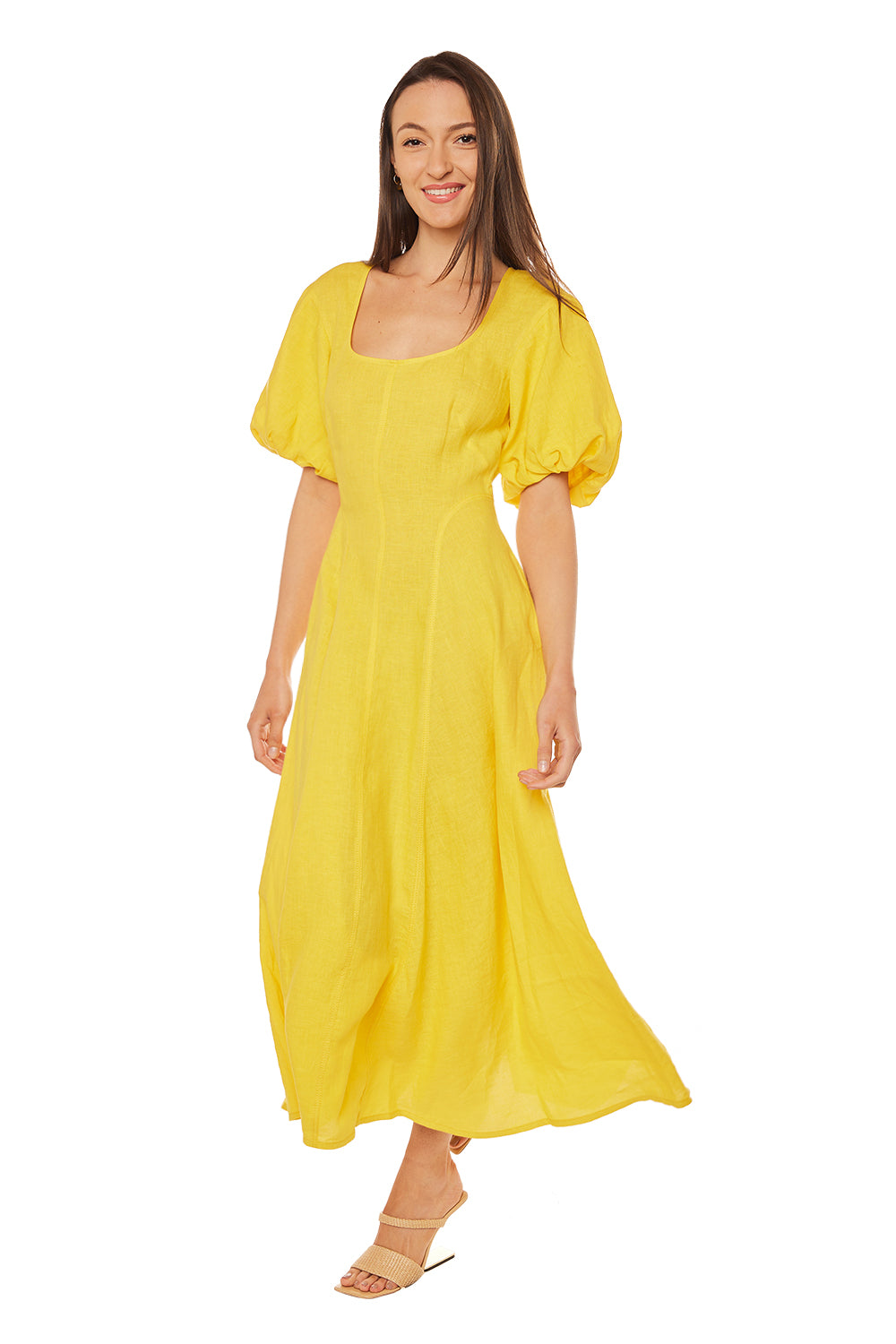 Nell Dress - Sunny Yellow Linen – Apothea